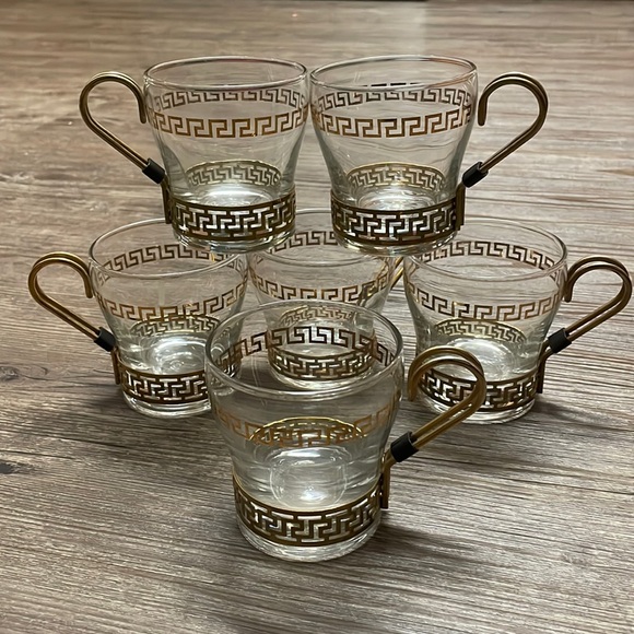 Libbey | Dining | Vintage Set Of Libbey Greek Design Continental Glass ...